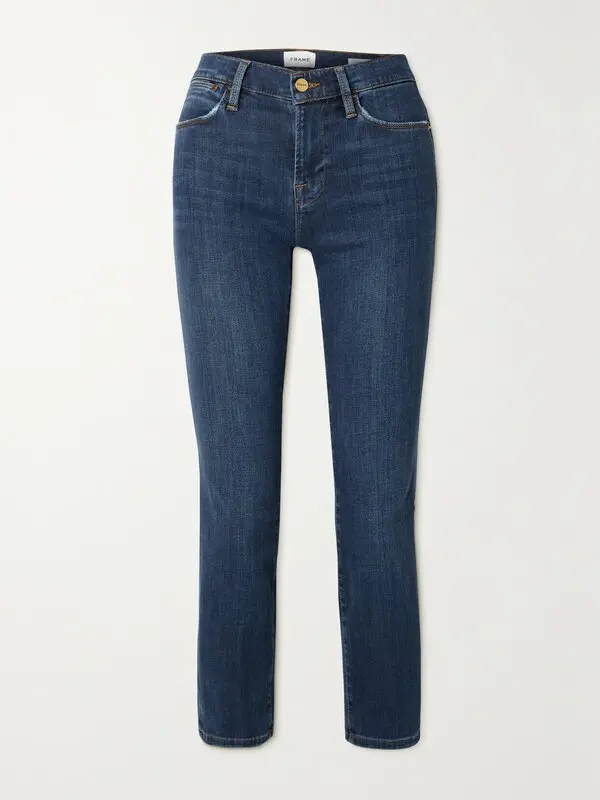 FRAME Le High Cropped Straight-leg Jeans