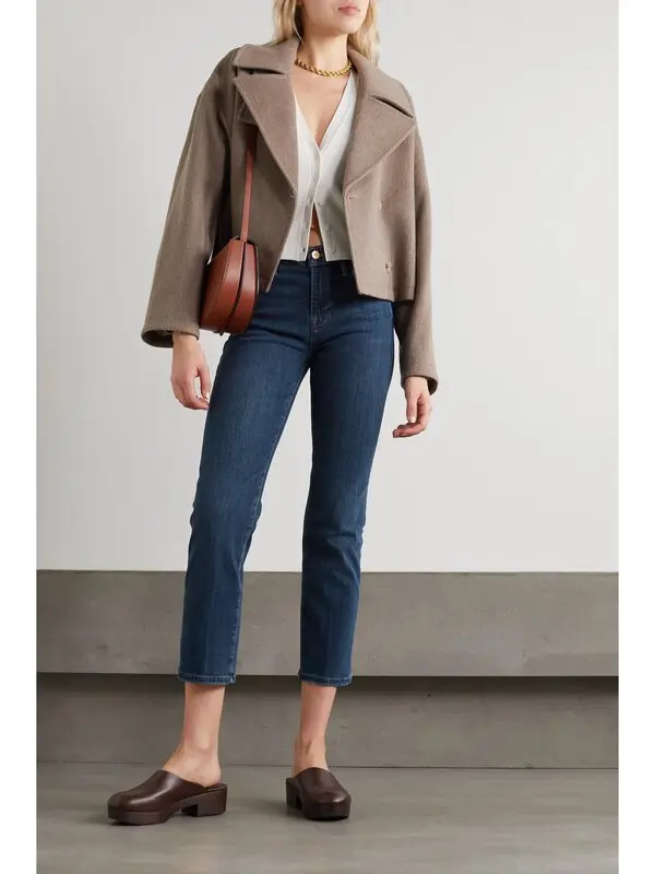 FRAME Le High Cropped Straight-leg Jeans