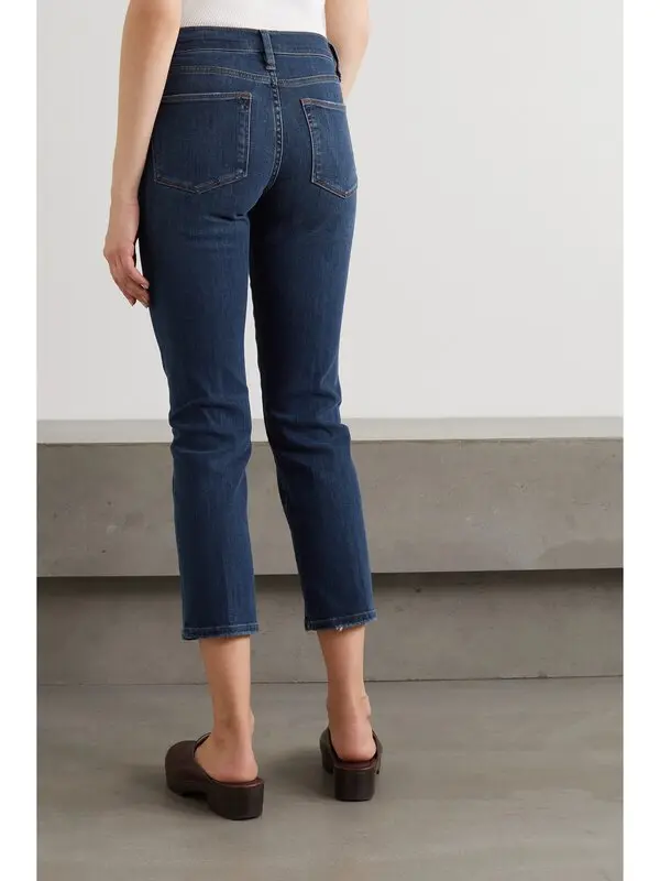 FRAME Le High Cropped Straight-leg Jeans