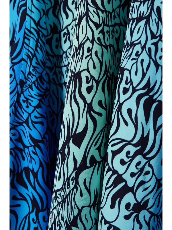 Stella McCartney Printed Crepe De Chine Midi Skirt