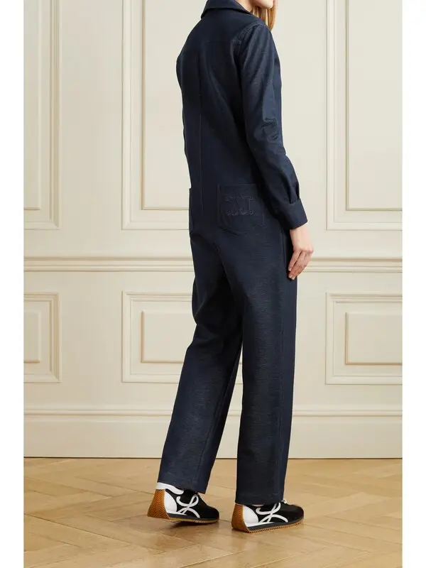 Max Mara Oggetti Cotton-blend Chambray Jumpsuit