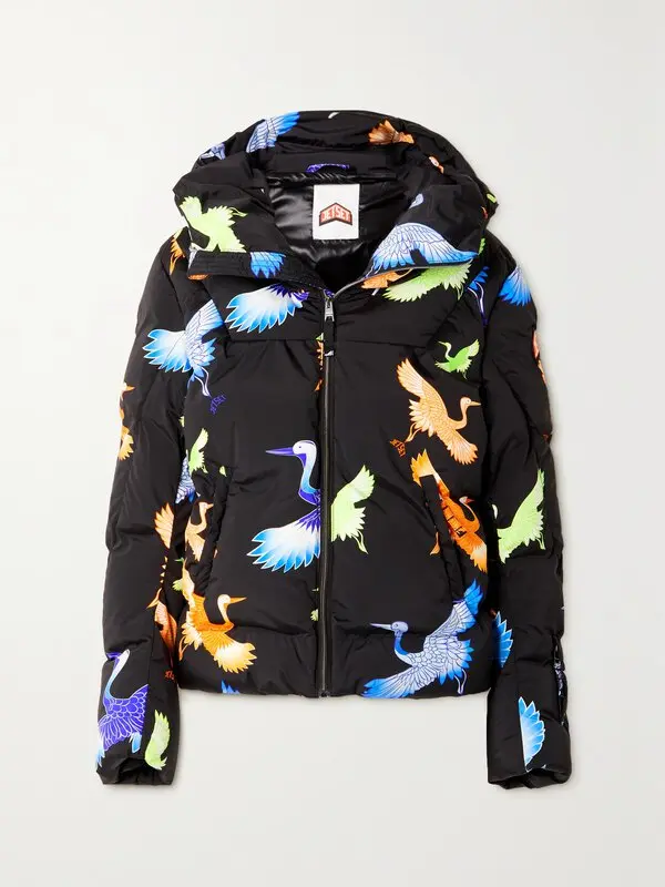 JETSET Julia Hooded Quilted Printed Ski Jacket