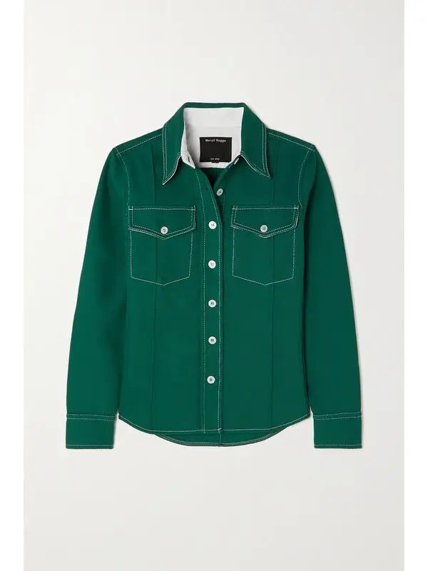 MERYLL ROGGE Paneled Cotton-blend Drill Shirt