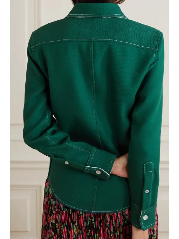 MERYLL ROGGE Paneled Cotton-blend Drill Shirt
