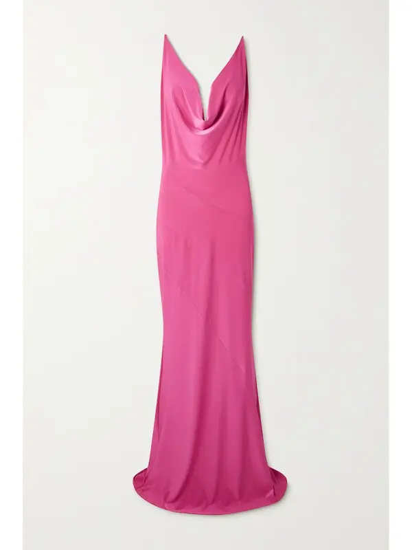 16Arlington Etna Draped Stretch-satin Gown