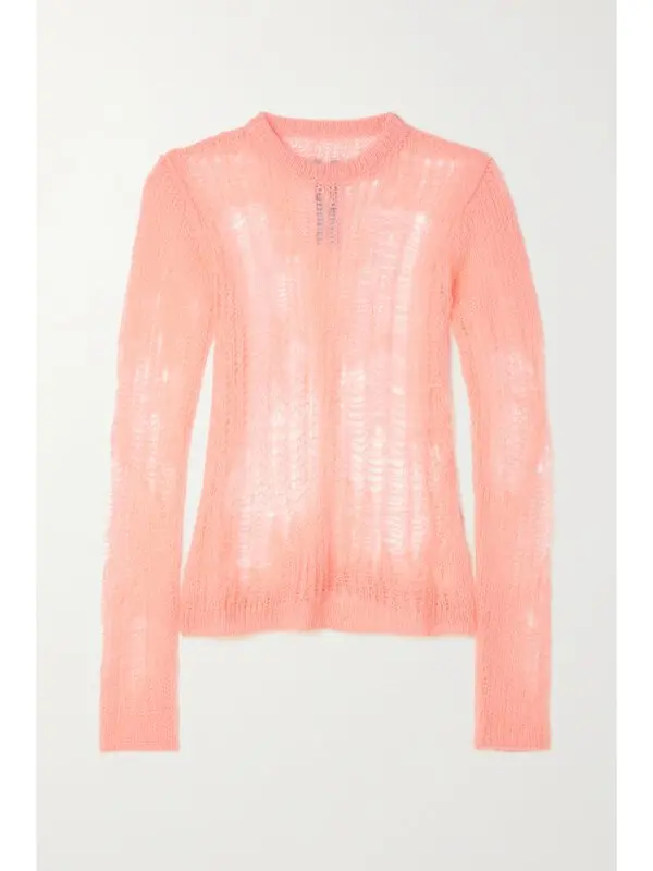 Rick Owens Distressed Open-knit Sweater
