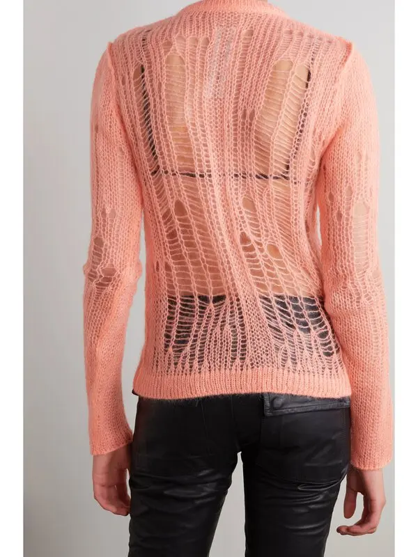 Rick Owens Distressed Open-knit Sweater