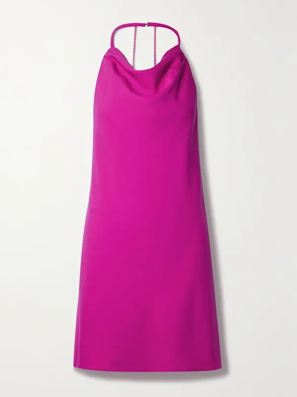 ET OCHS Ella Open-back Crystal-embellished Mini Dress - Pink