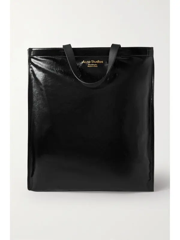 Acne Studios Leather-trimmed Coated-twill Tote