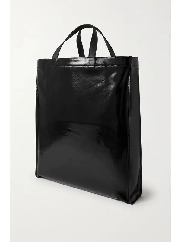 Acne Studios Leather-trimmed Coated-twill Tote