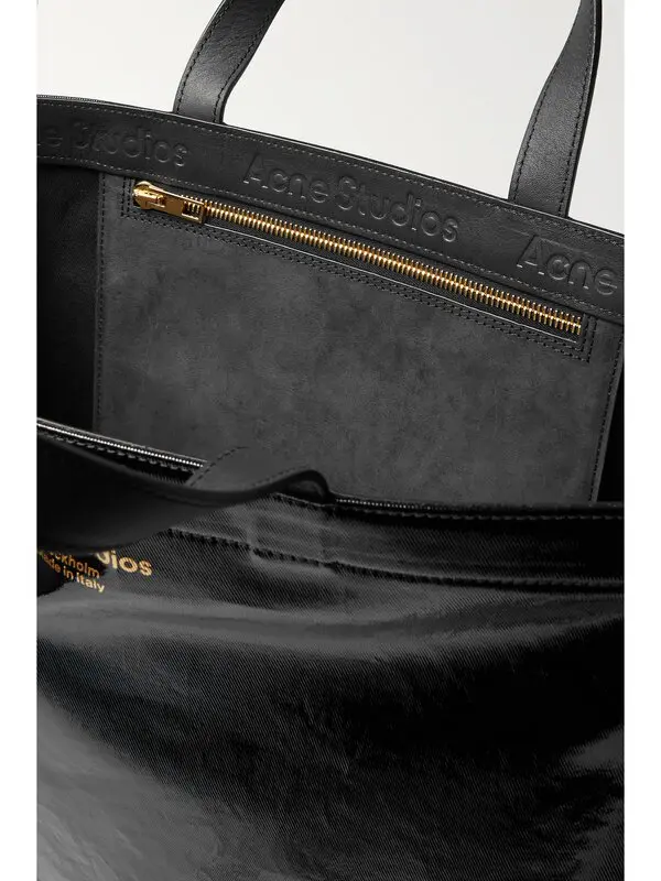 Acne Studios Leather-trimmed Coated-twill Tote
