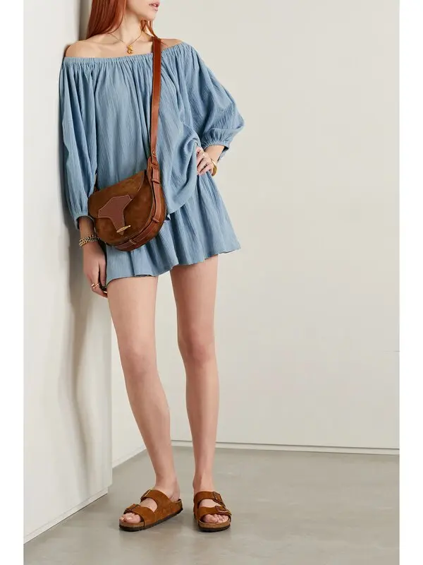 Suzie Kondi Pezo Cotton-gauze Shorts