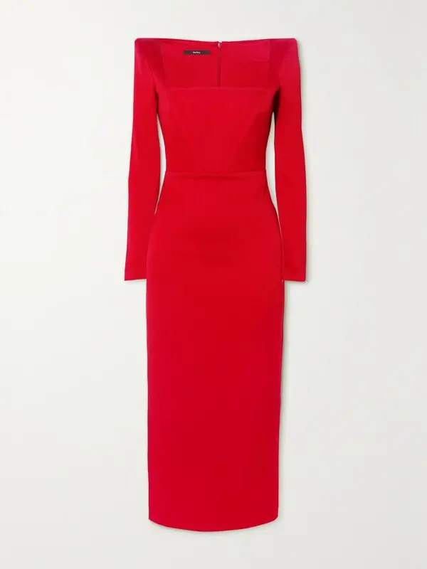 Alex Perry Dellen Satin-crepe Midi Dress