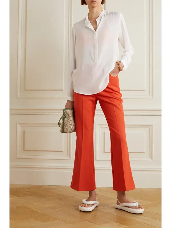Stella McCartney Cropped Flared Twill Pants