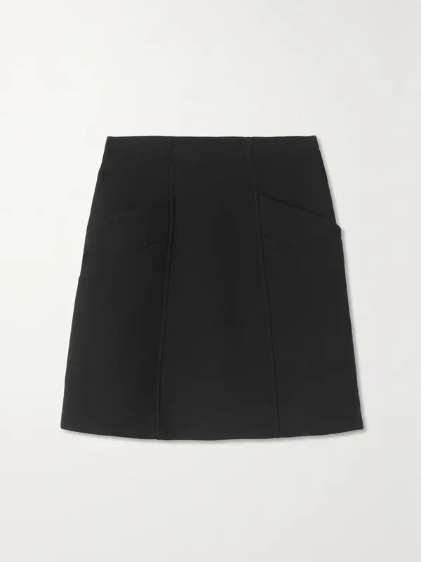 Chloé Paneled Wool-felt Mini Skirt