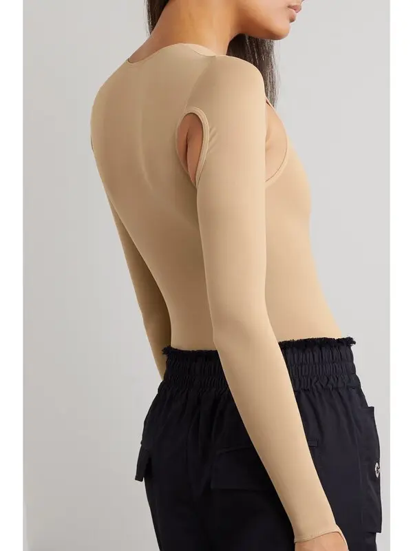 ANDREĀDAMO Cutout Stretch-jersey Bodysuit