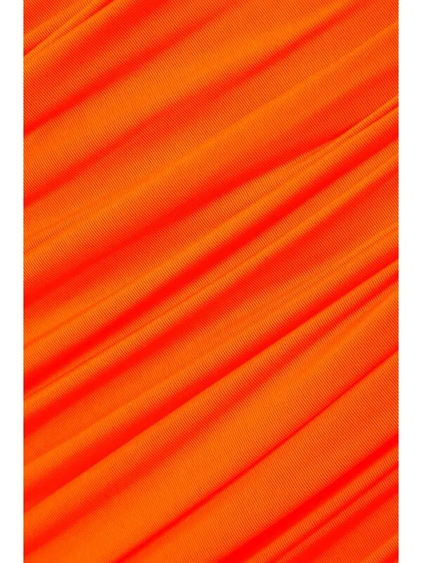 Alex Perry Clarion Strapless Ruched Dress And Gloves Set - Orange