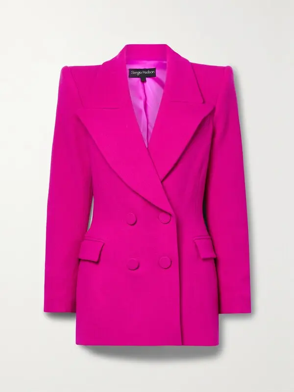 SERGIO HUDSON Double-breasted Wool Blazer