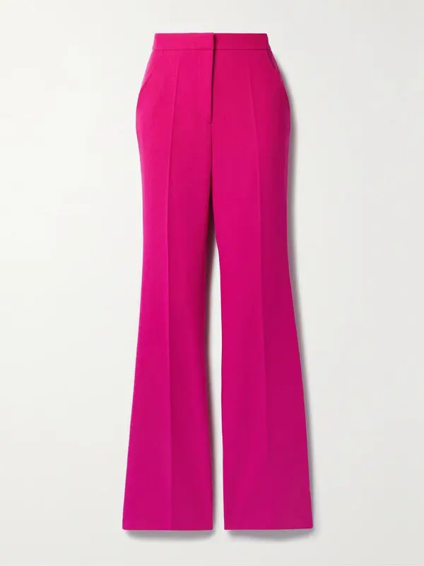 SERGIO HUDSON Wool-crepe Flared Pants