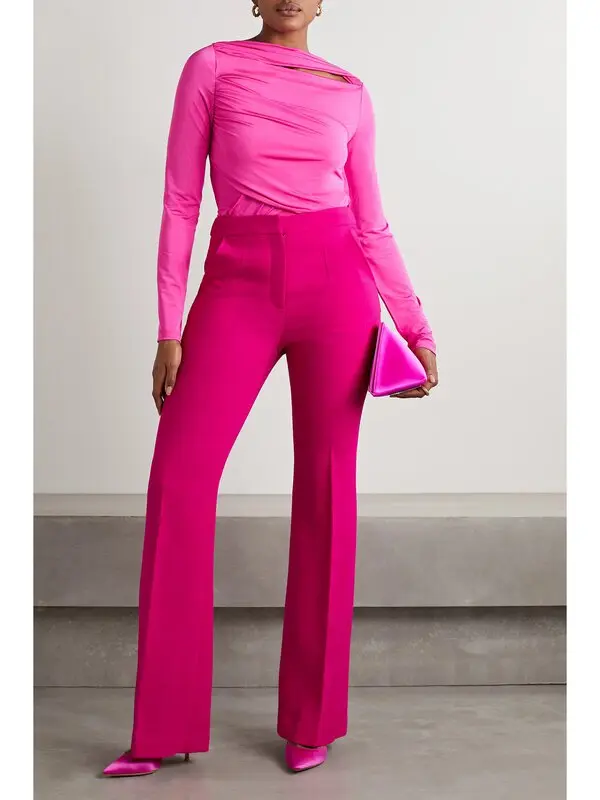 SERGIO HUDSON Wool-crepe Flared Pants