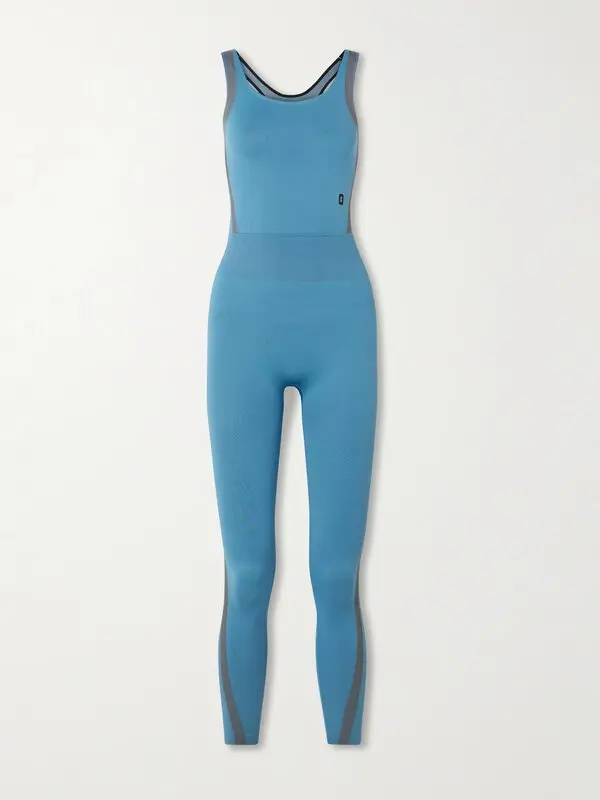 On Studio Open-back Ribbed Recycled Stretch Bodysuit