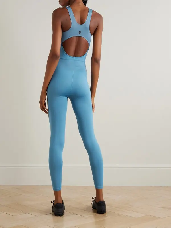 On Studio Open-back Ribbed Recycled Stretch Bodysuit