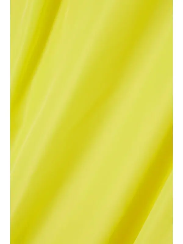 Tibi Belted Asymmetric Cutout Taffeta Midi Dress
