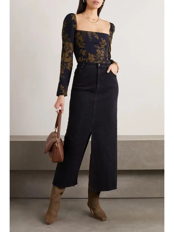 REFORMATION Demi Floral-print Crepe De Chine Blouse