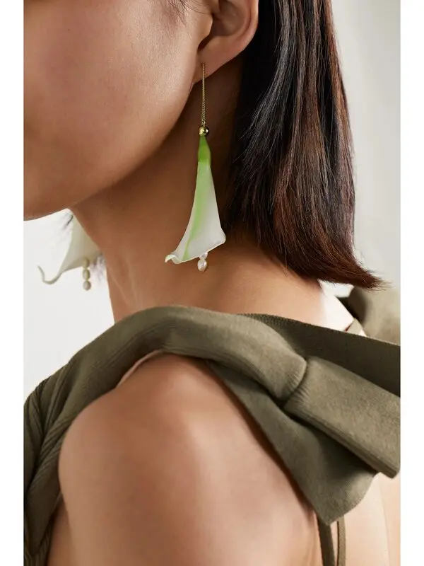 Cult Gaia Calla Gold-tone Pearl Earrings