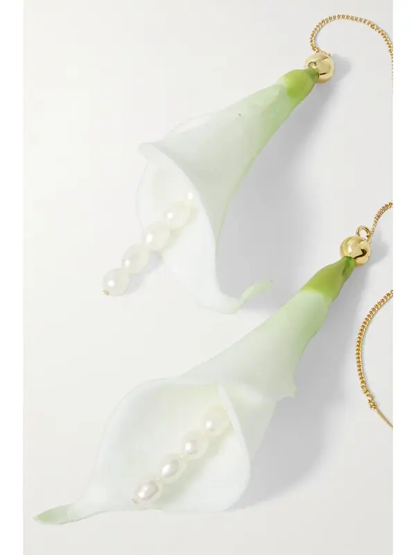 Cult Gaia Calla Gold-tone Pearl Earrings