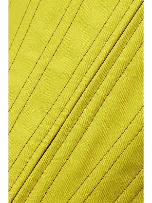Christopher John Rogers Stay Cotton-twill Bustier Top - Yellow