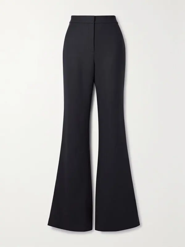 Adam Lippes Kennedy Wool-blend Twill Flared Trousers