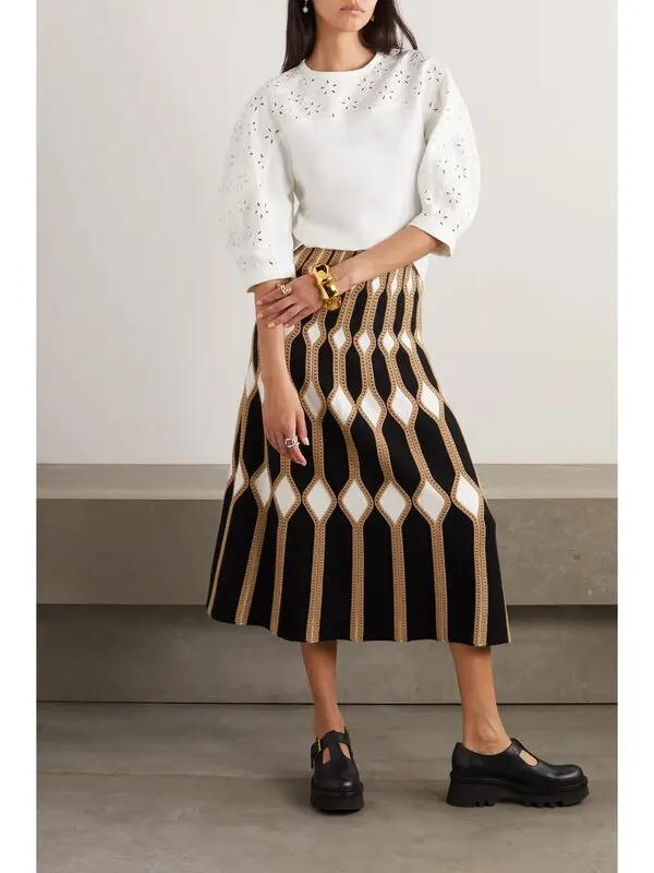 Chloé Broderie Anglaise Linen Blouse