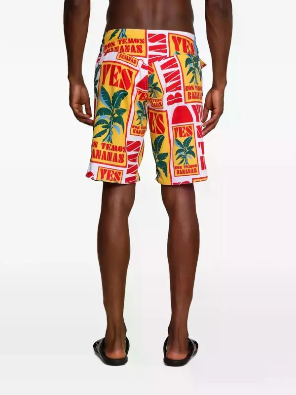 AMIR SLAMA Leaf-print Deck Shorts