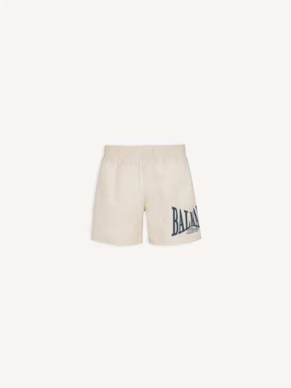Balmain Printed Swim Shorts - Beige