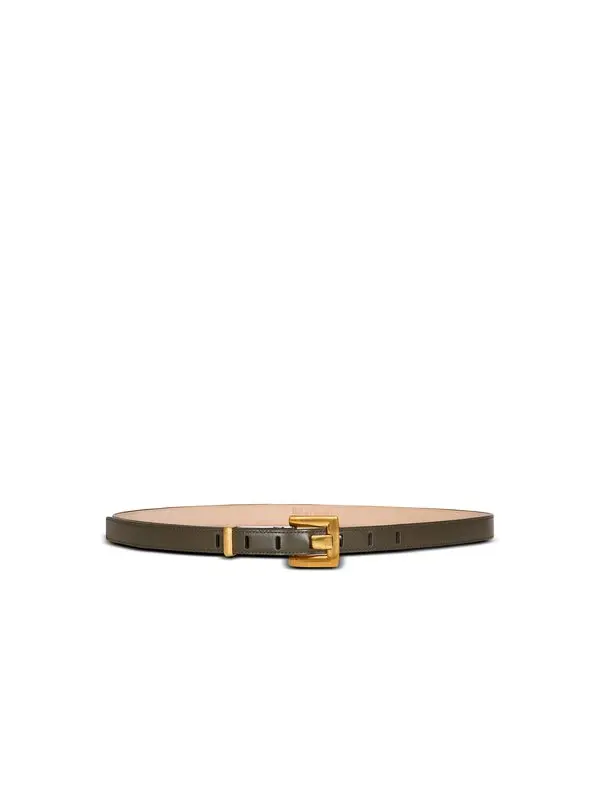 Balmain Anthem Leather Belt - Green