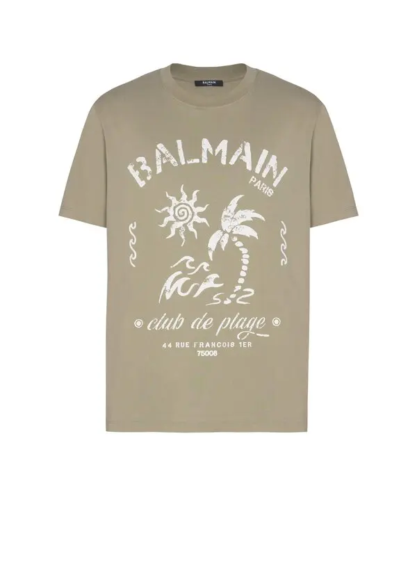 Balmain T-shirt With Plage Print