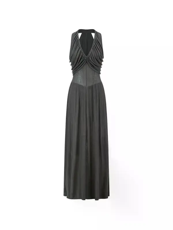 OUDE WAAG V-neck Maxi Dress - Grey