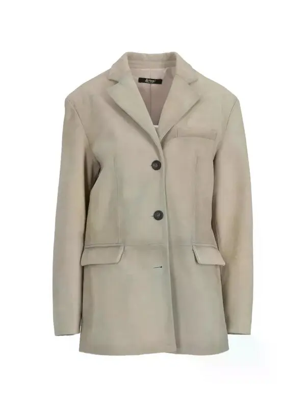 LA ROSE Button Suede Jacket