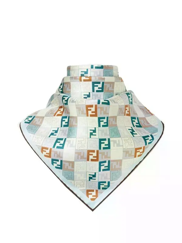 Fendi Ff-pattern Scarf - Blue