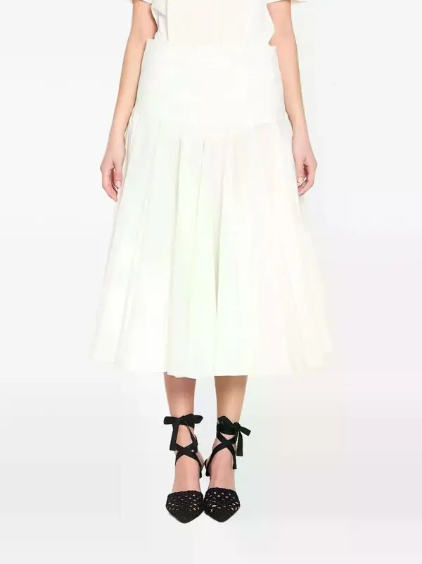 Jacquemus Draped Midi Skirt - White