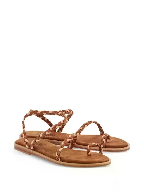 ANCIENT GREEK SANDALS Eleftheria Braided Strap Sandals - Brown