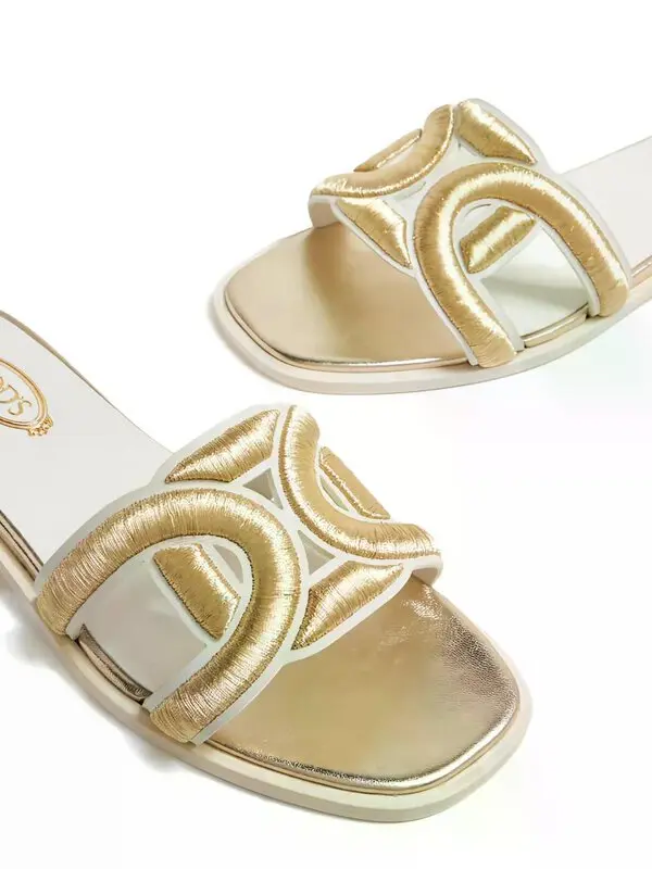 TOD'S Kate Embroidered Sandals