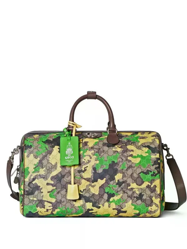 Gucci Gg Camouflage Luggage - Yellow