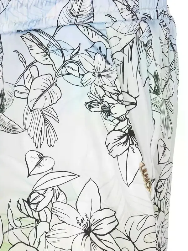 Liu Jo Floral Print Trousers - Green