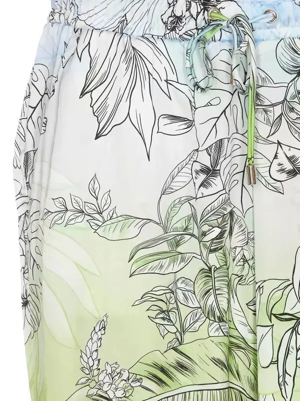 Liu Jo Floral Print Trousers - Green