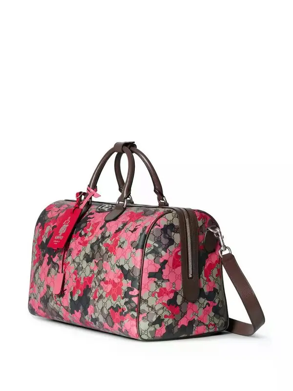 Gucci Gg-pattern Holdall Bag - Pink