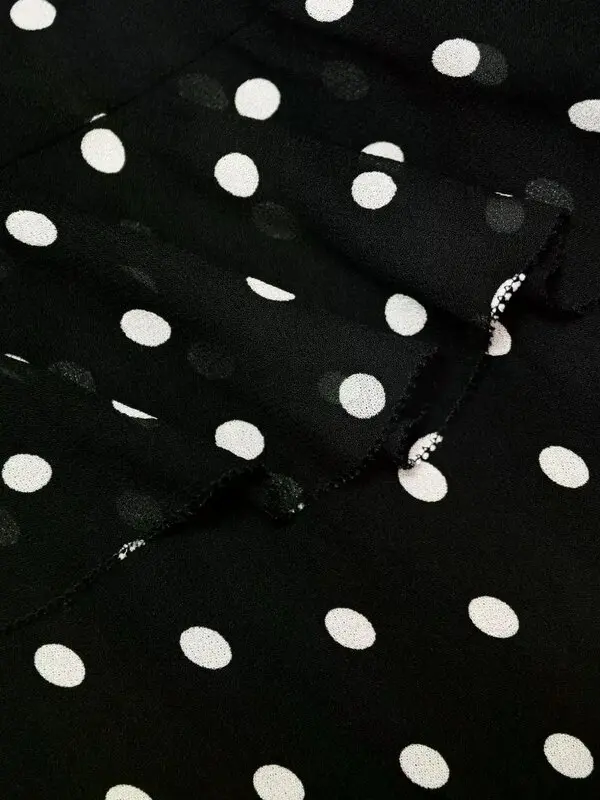 SELF-PORTRAIT Georgette Polka Dot Ruffled Maxi Dress