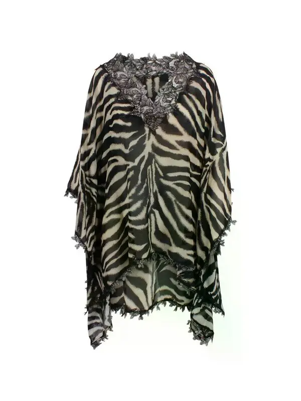 Ermanno Scervino Zebra Lace Dress - Black