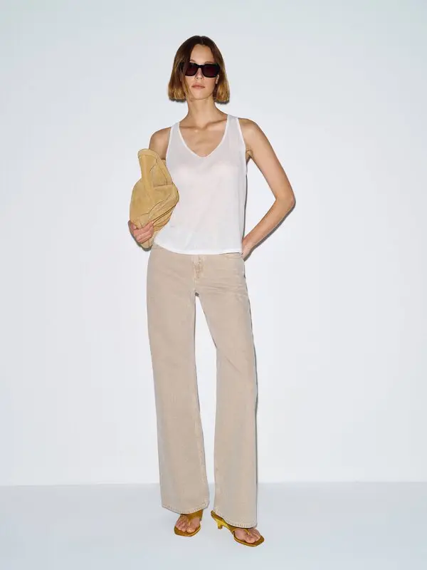 REFORMATION Jemma Knit Top - Ivory